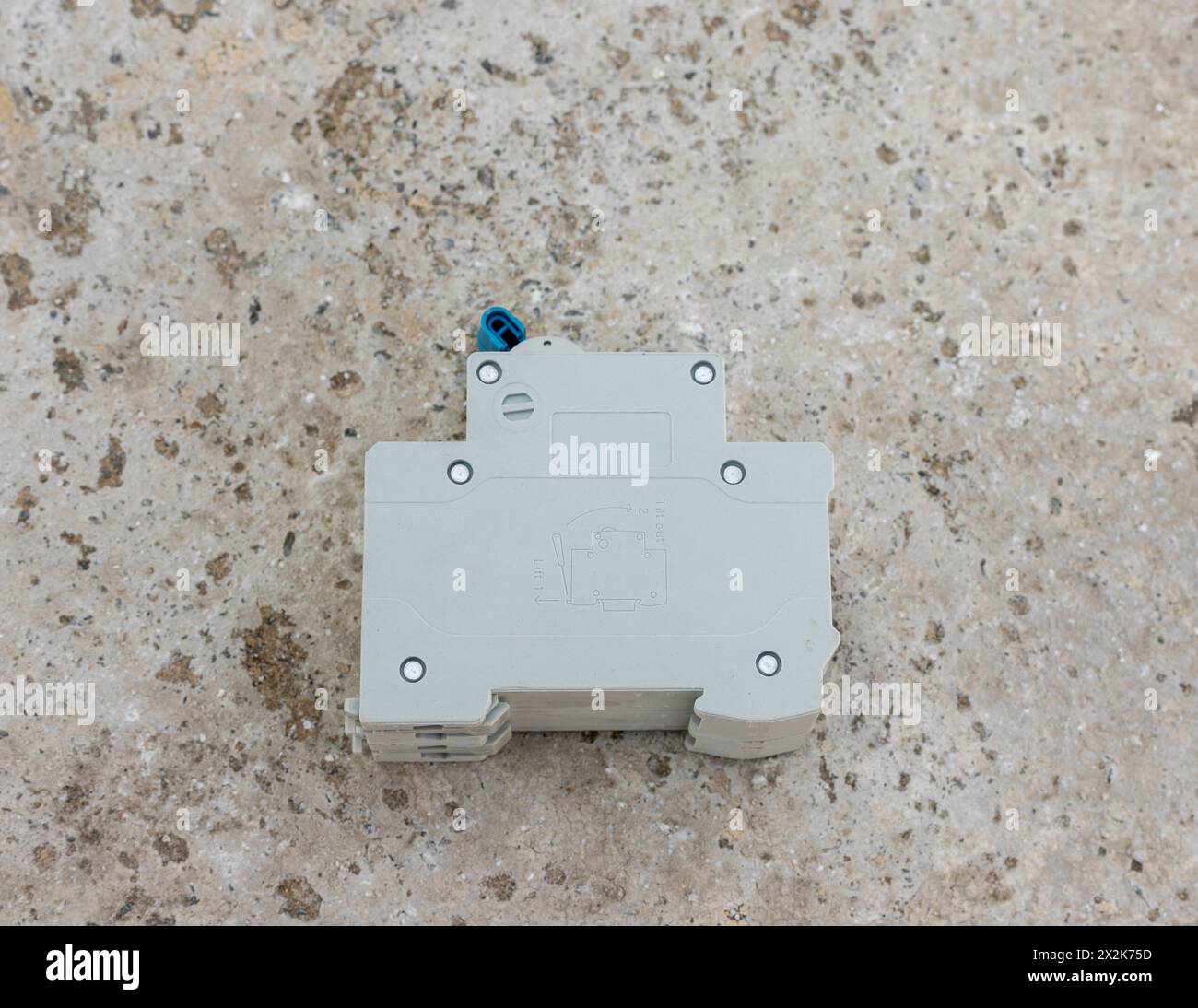 Circuit breaker on concrete floor side view Stock Photo - Alamy