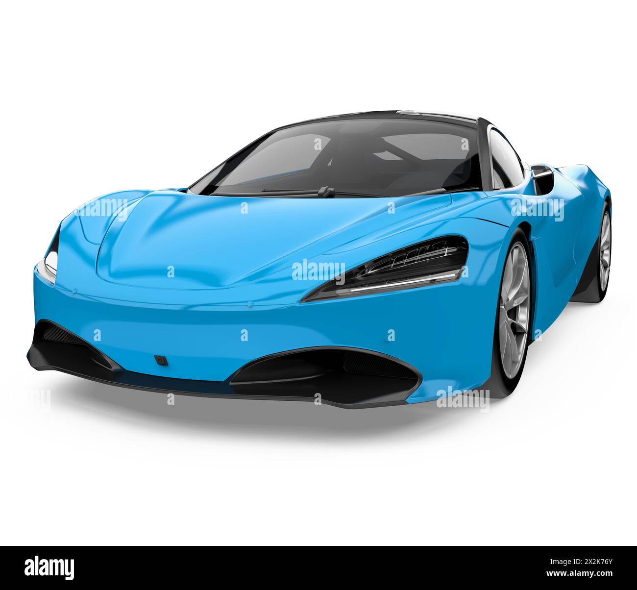 Blue Sport Car Isolated Stock Photo - Alamy
