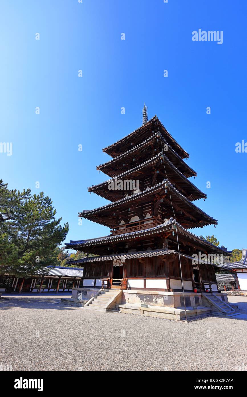 Horyu-ji, a Buddhist temple with world's oldest wooden buildings at ...