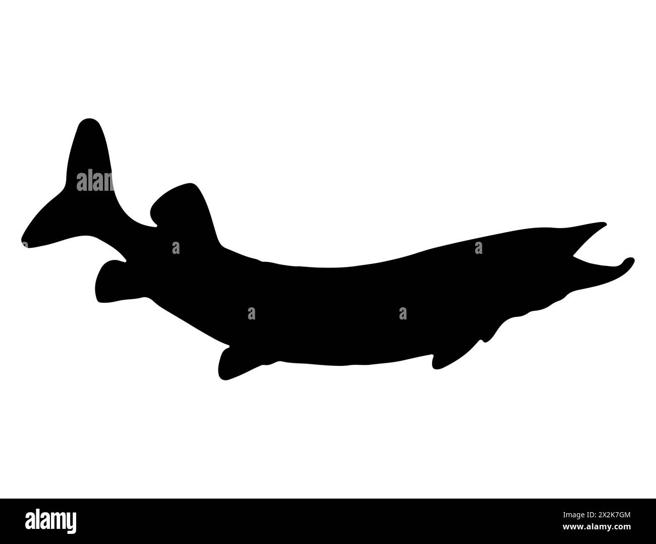 Muskellunge fish silhouette vector art Stock Vector Image & Art - Alamy