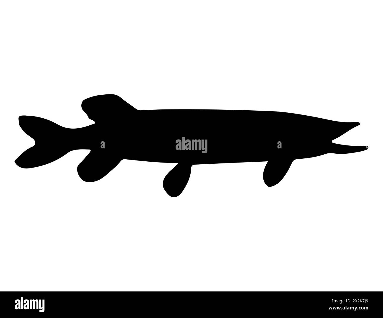 Muskellunge fish silhouette vector art Stock Vector Image & Art - Alamy