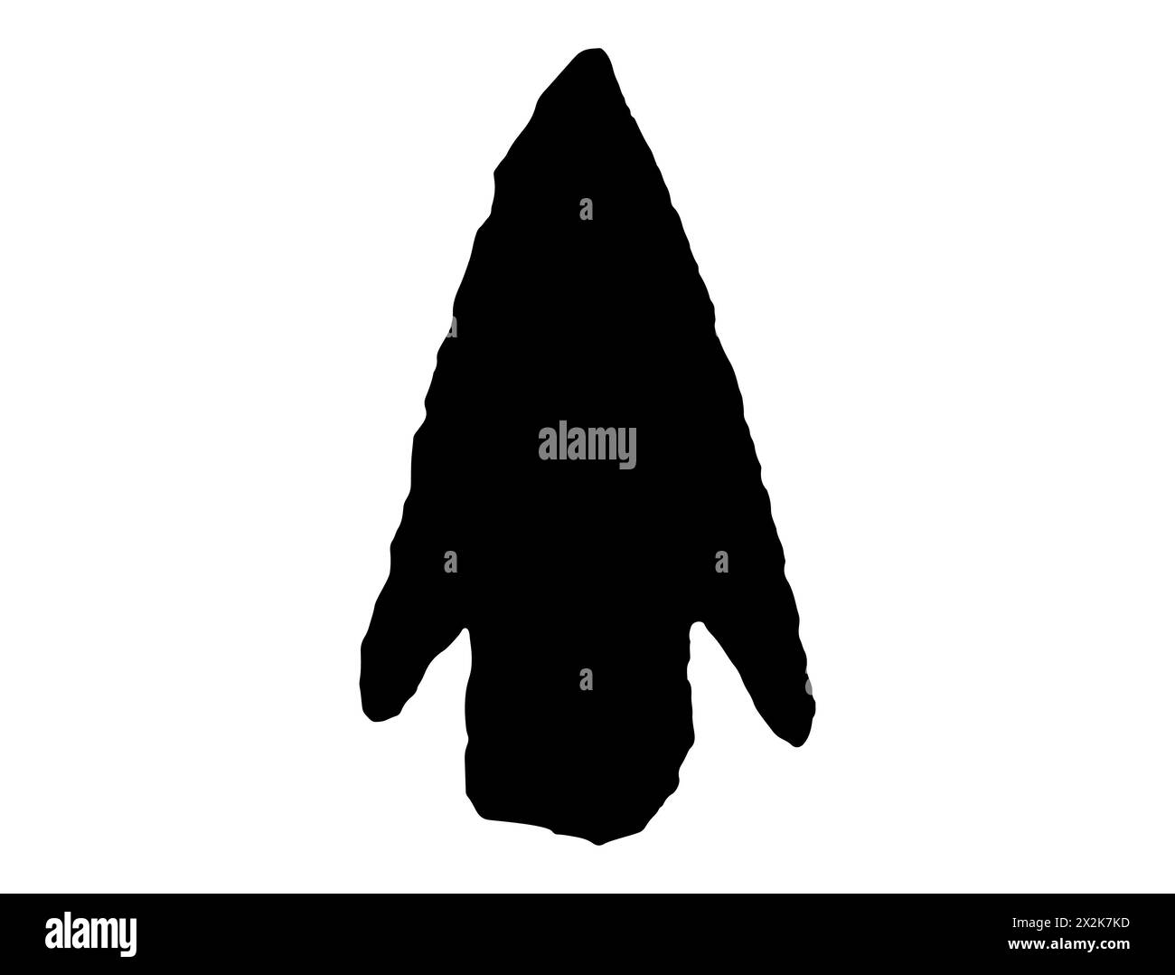 Native american stone arrowhead silhouette Stock Vector Images - Alamy