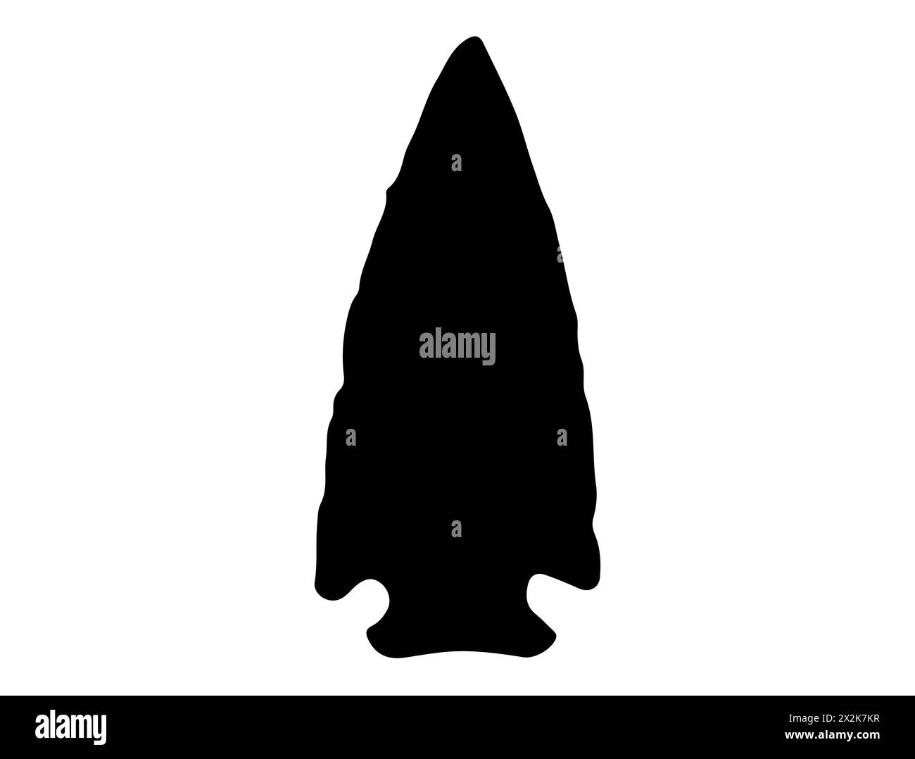 Native American stone arrowhead silhouette Stock Vector Image & Art - Alamy