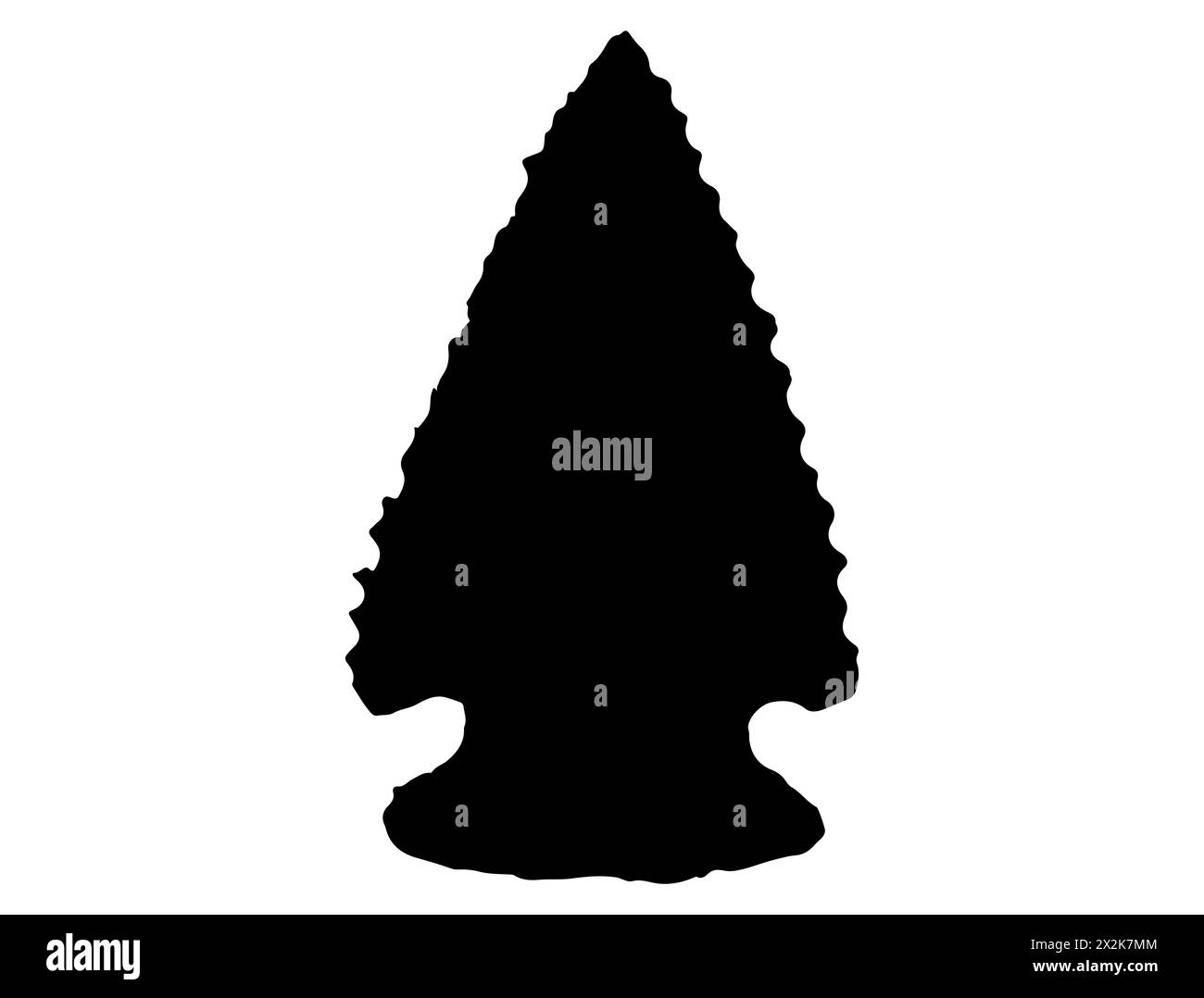 Native American stone arrowhead silhouette Stock Vector Image & Art - Alamy