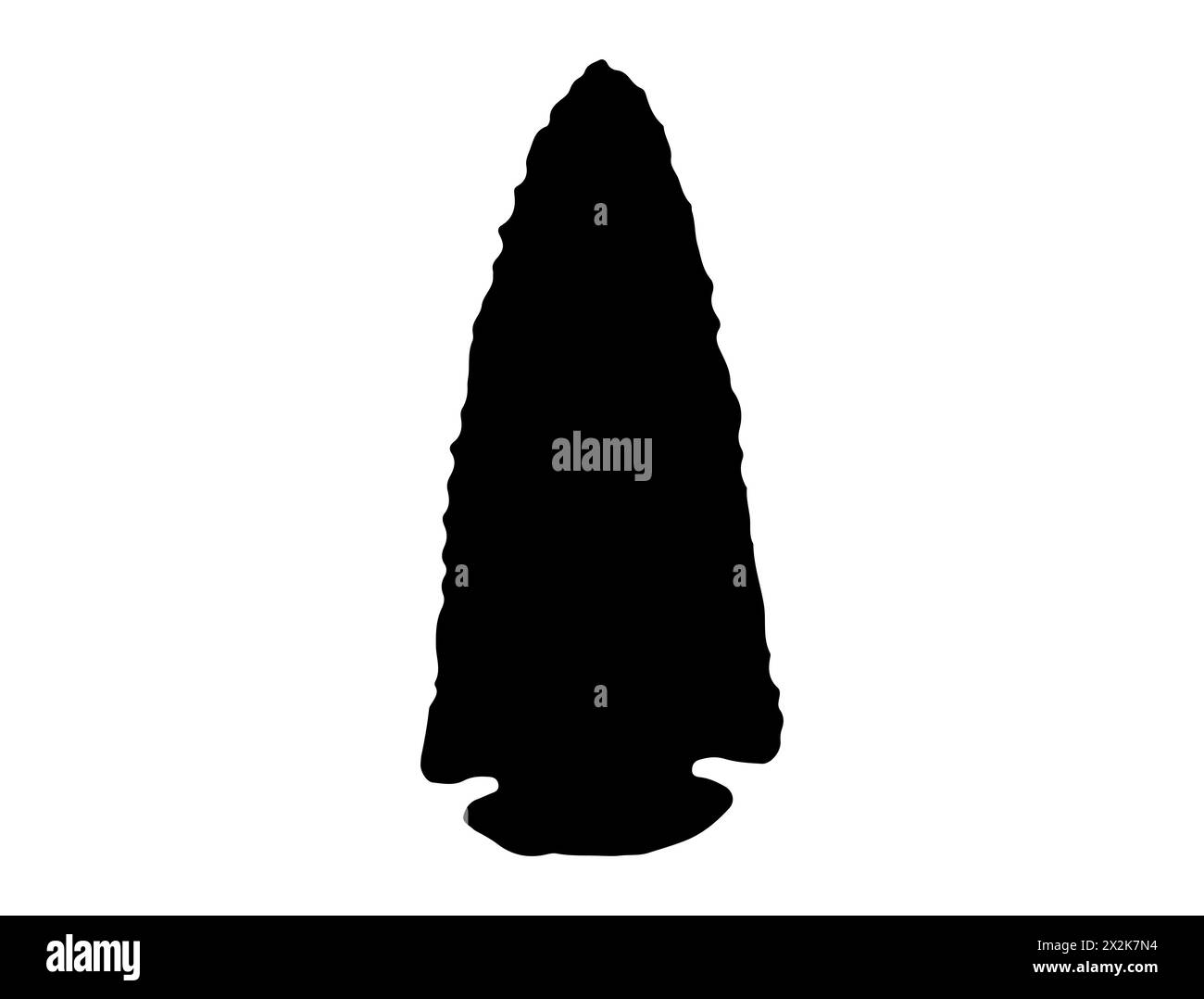 Native American stone arrowhead silhouette Stock Vector Image & Art - Alamy