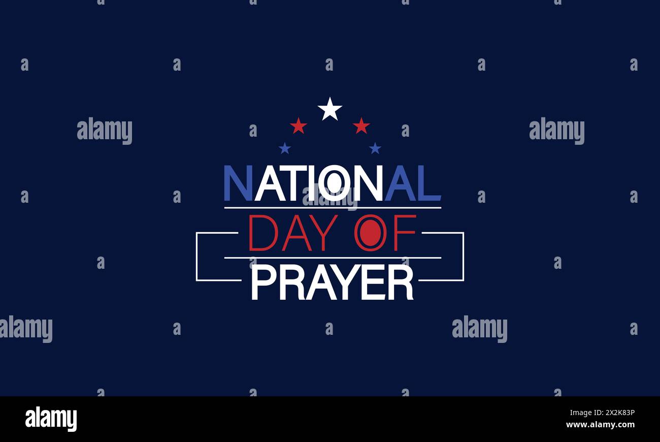 Illustration Solidarity National Day Prayer Text & Flag Design Stock ...