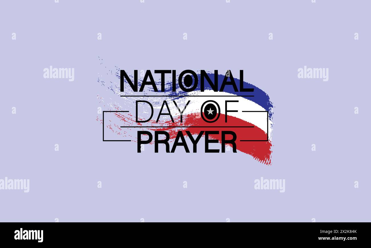 Illustration Solidarity National Day Prayer Text & Flag Design Stock ...