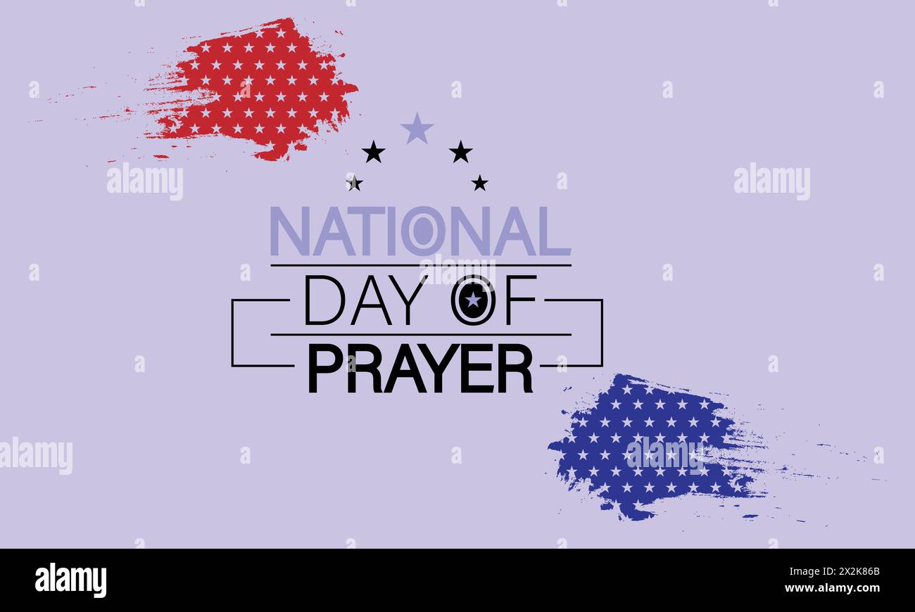 Illustration Solidarity National Day Prayer Text & Flag Design Stock ...