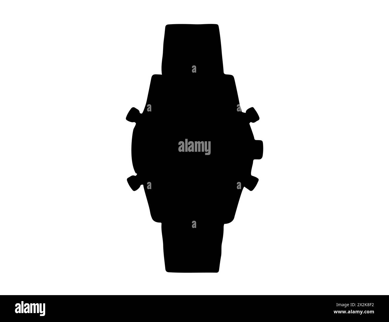 Watch silhouette vector art white background Stock Vector Image & Art ...