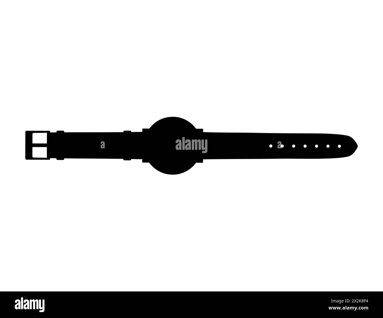 Watch silhouette vector art white background Stock Vector Image & Art ...