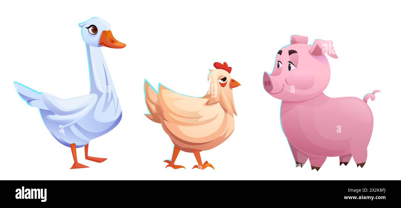 Farm animals chicken pig hi-res stock photography and images - Alamy