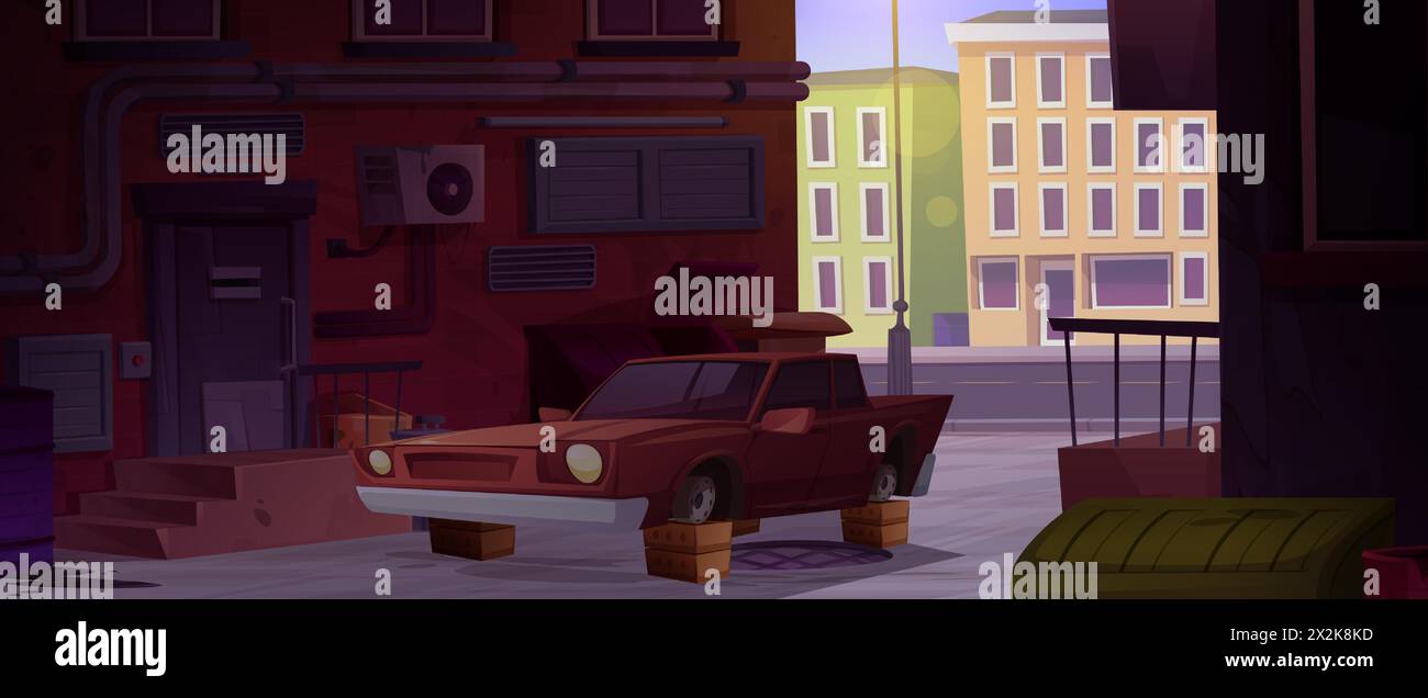 Sidewalk slum Stock Vector Images - Alamy