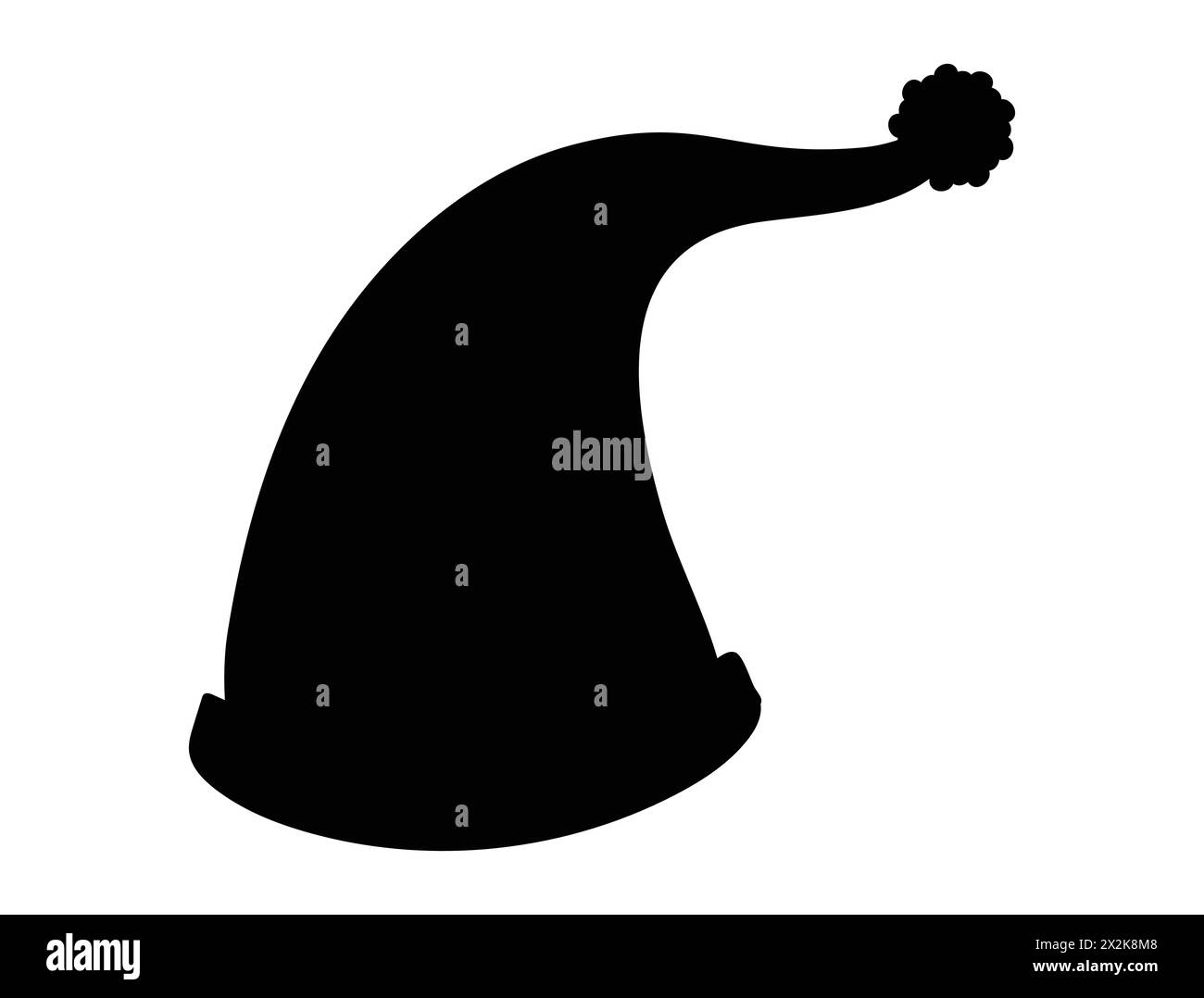 Christmas Hat Silhouette Vector Art Stock Vector Image And Art Alamy