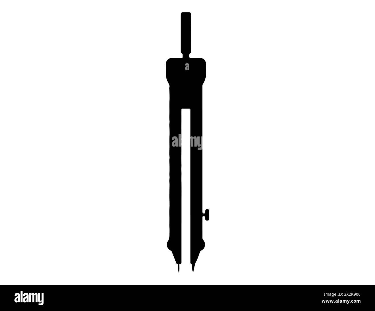 Drawing compass silhouette vector art Stock Vector Image & Art - Alamy