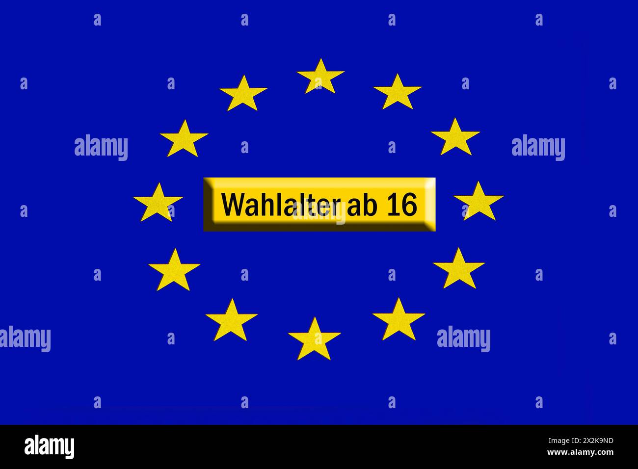 Europasymbol mit Wahlalter ab 16 Europasymbol mit Wahlalter ab 16, 23. ...