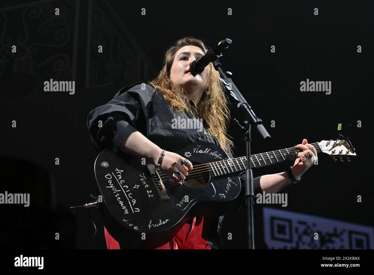 Nelson Mandela Forum, Florence, Italy, April 21, 2024, Armenian singer ...