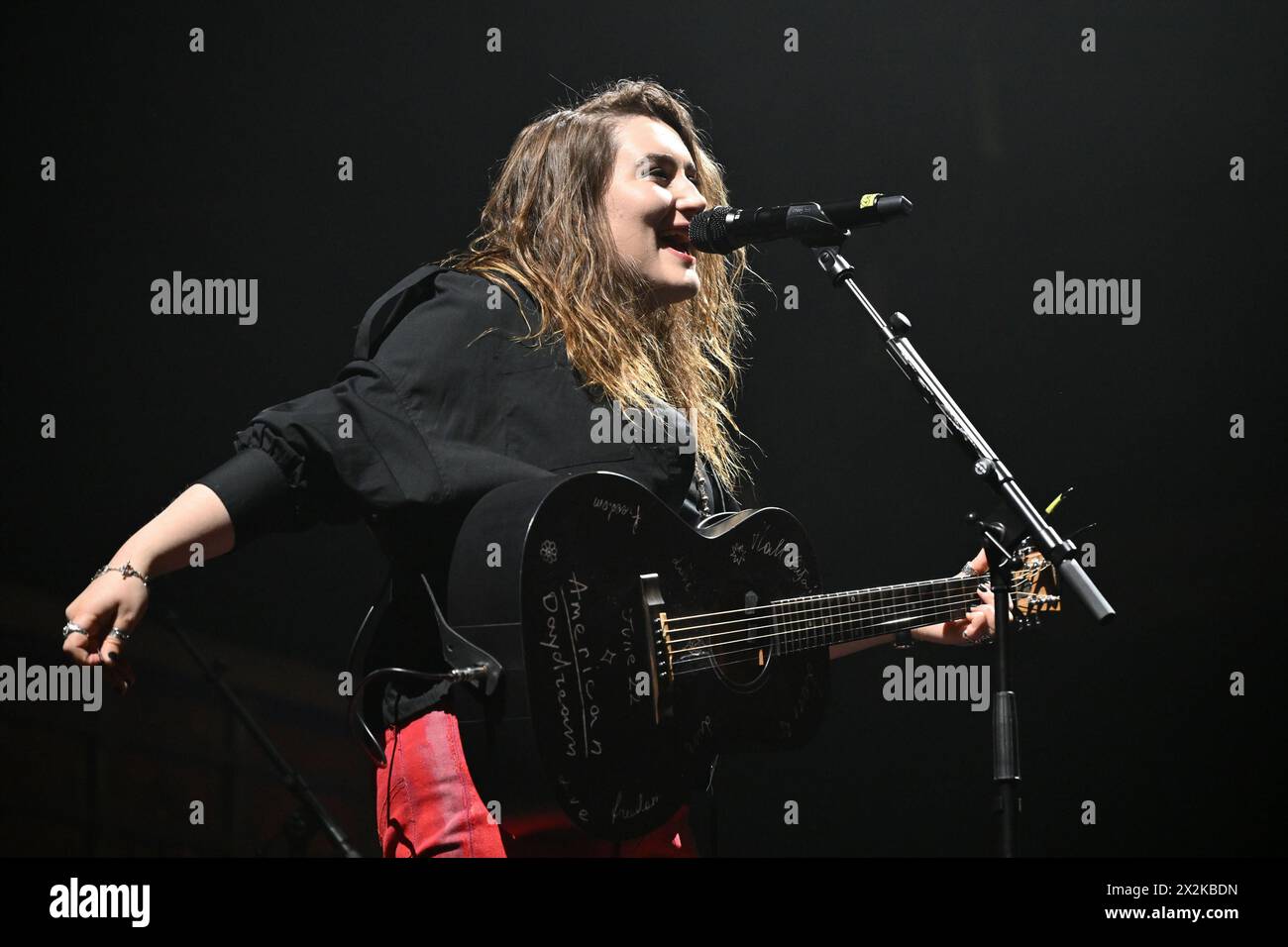 Nelson Mandela Forum, Florence, Italy, April 21, 2024, Armenian singer ...