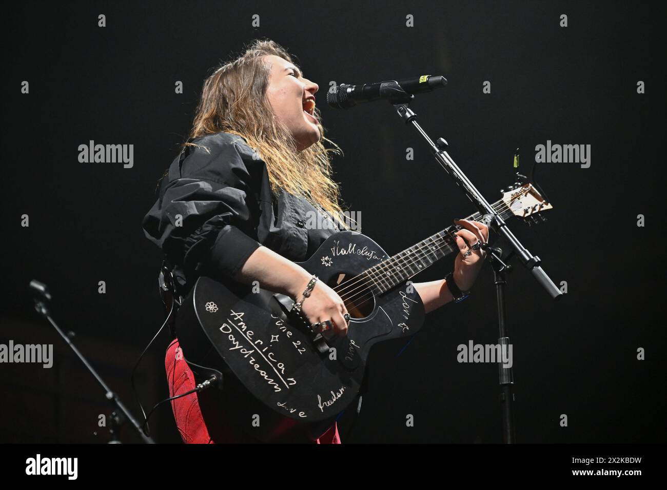 Nelson Mandela Forum, Florence, Italy, April 21, 2024, Armenian singer ...