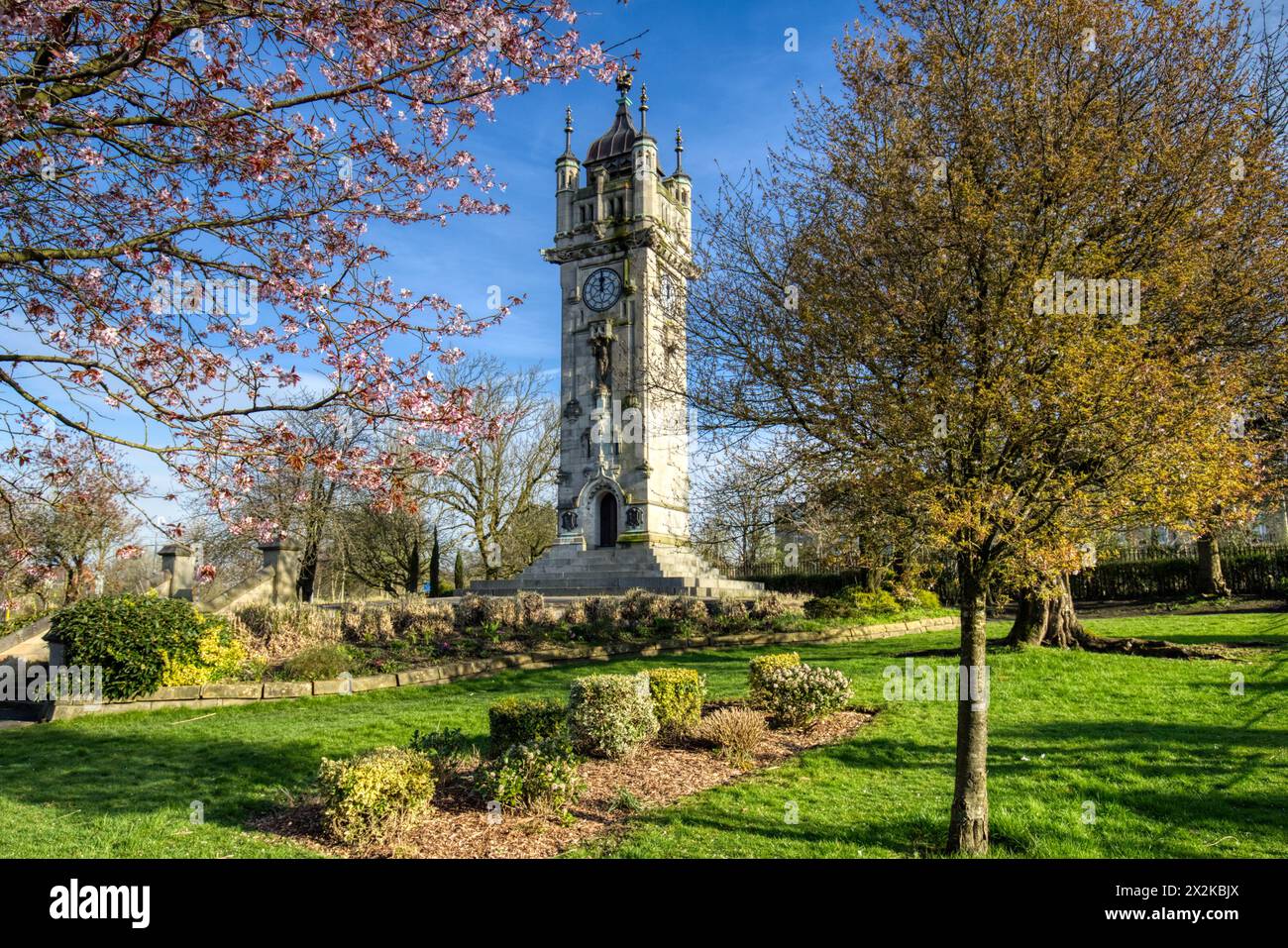 Whitehead Public Clock Tower and Public Park, Bury, Lancashire, England ...