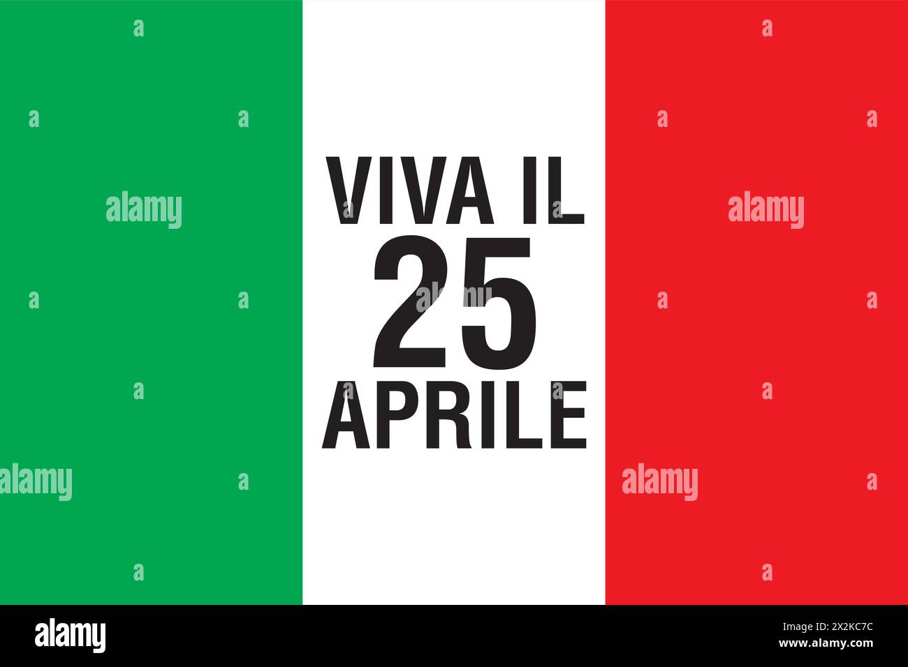 Italy, poster flag of April 25th, anniversary celebration of the ...