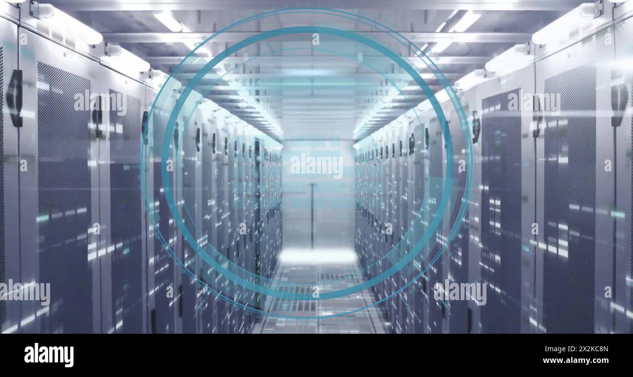 Image of cyber security data processing over computer servers Stock Photo - Alamy