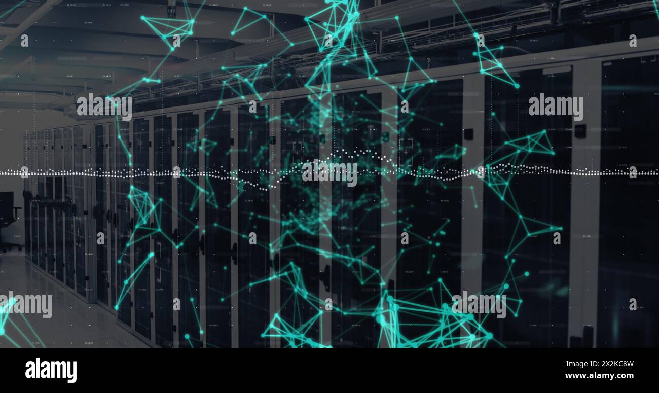 Animation network connections digital screen hi-res stock photography ...