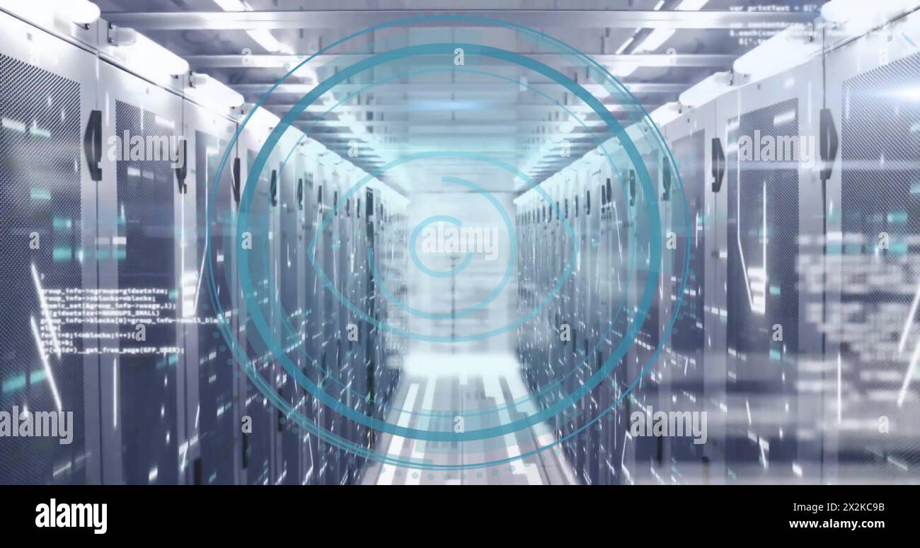 Image of cyber security data processing over computer servers Stock Photo - Alamy