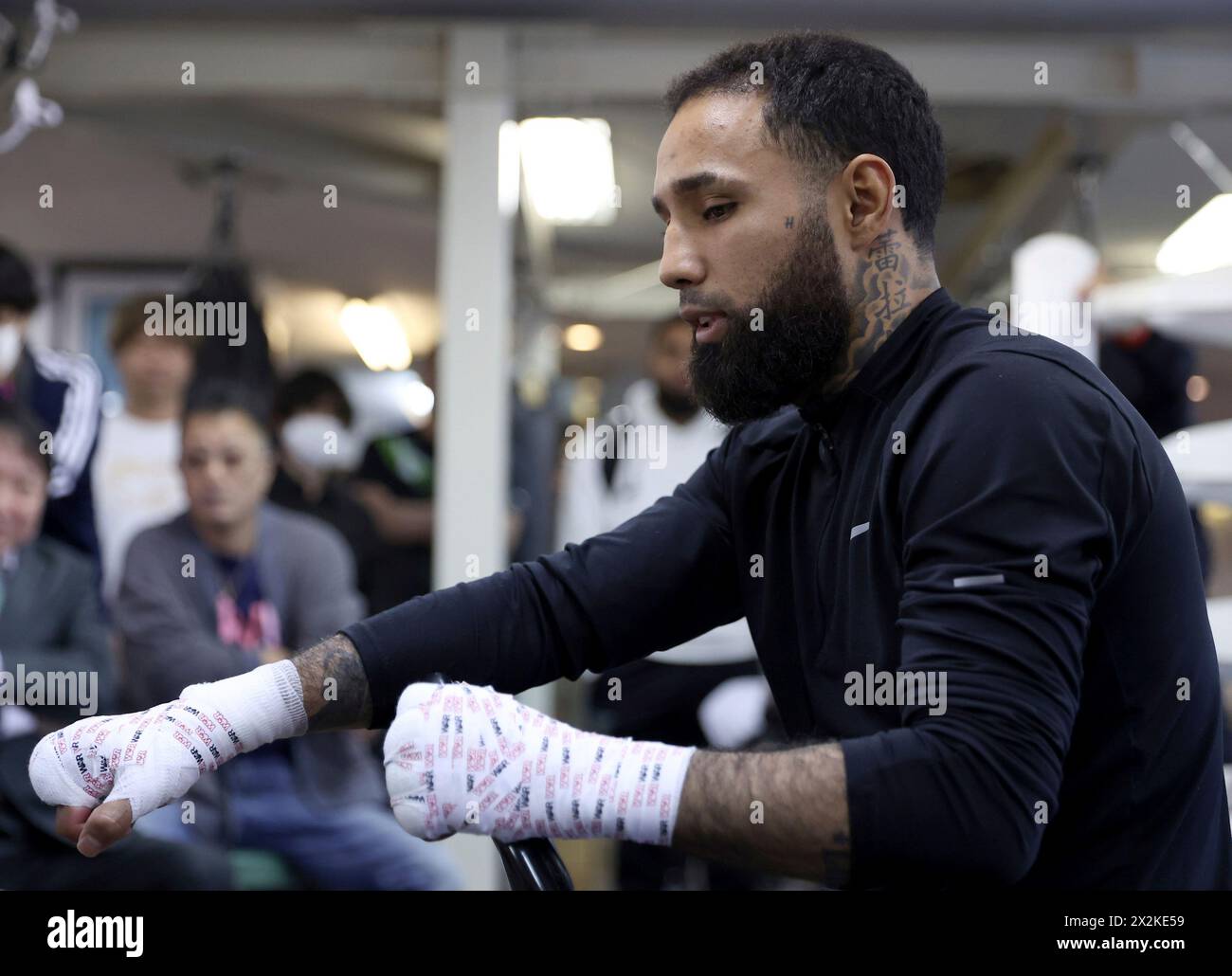 Mexico's Luis Nery unveils his training session in Shinjuku Ward, Tokyo ...