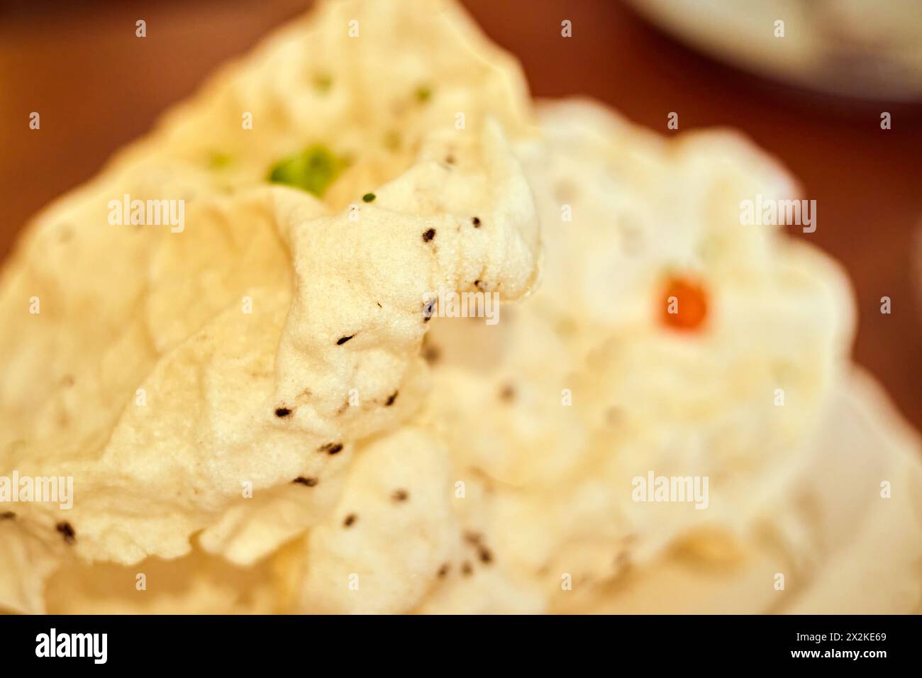 Closeup crispy rice cracker, appetizer concept Stock Photo - Alamy