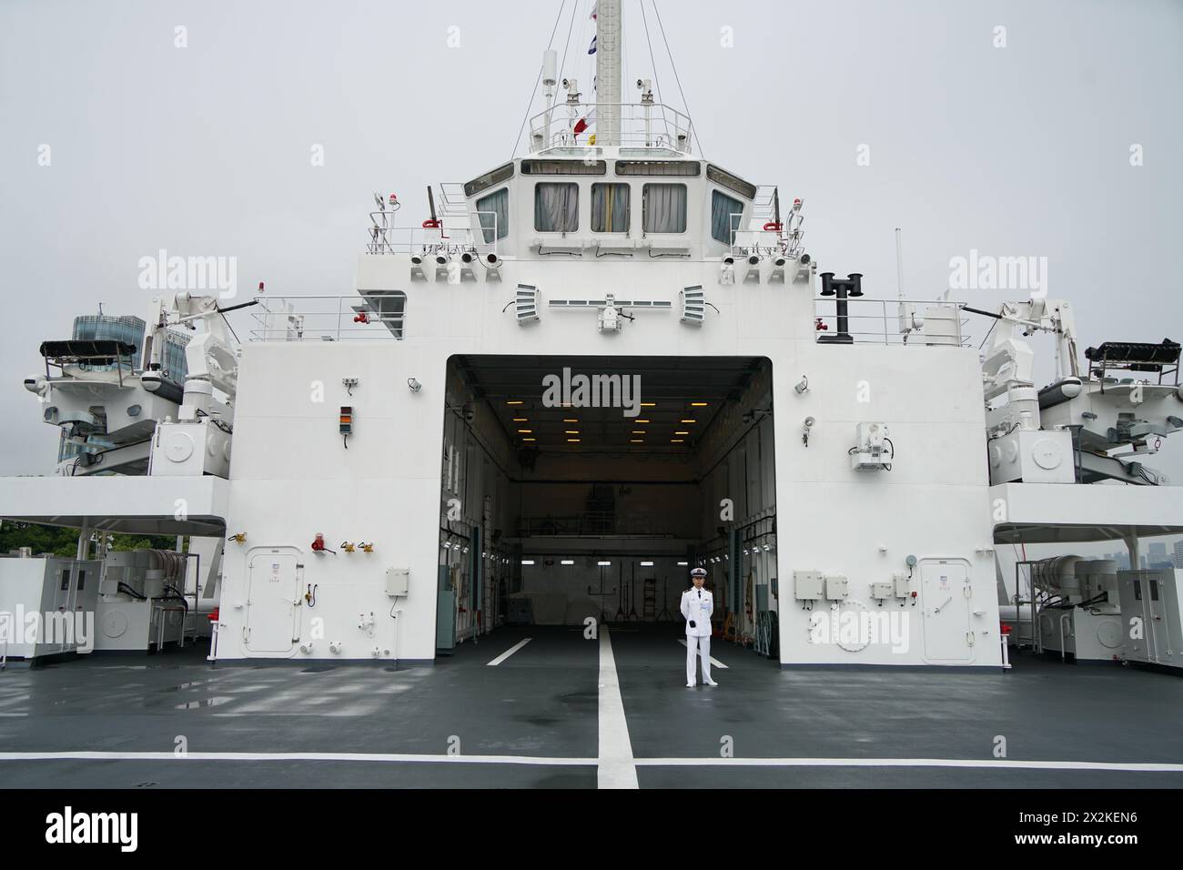Shanghai, China. 23rd Apr, 2024. The deck of the Peace Ark is on ...
