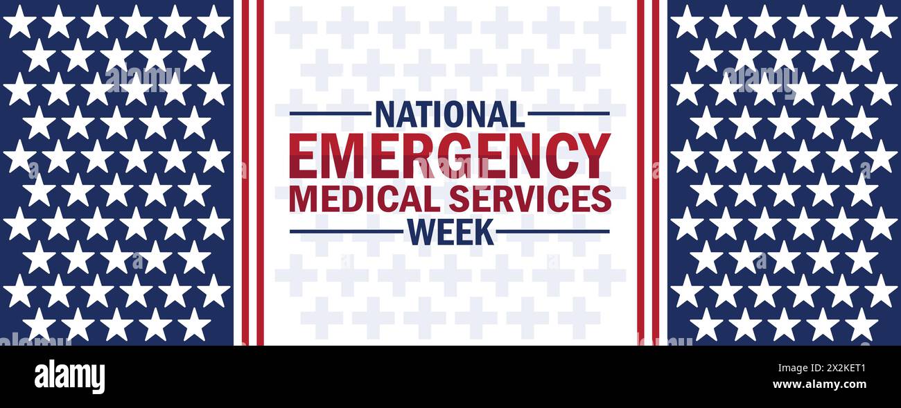 National Emergency Medical Services Week Wallpaper With Shapes And