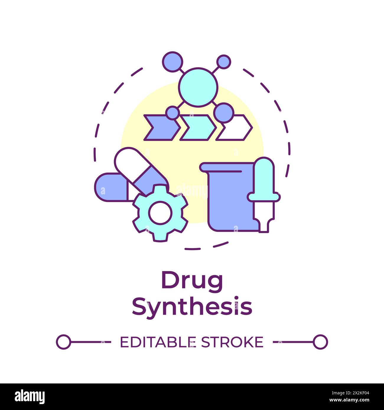 Drug synthesis multi color concept icon Stock Vector Image & Art - Alamy