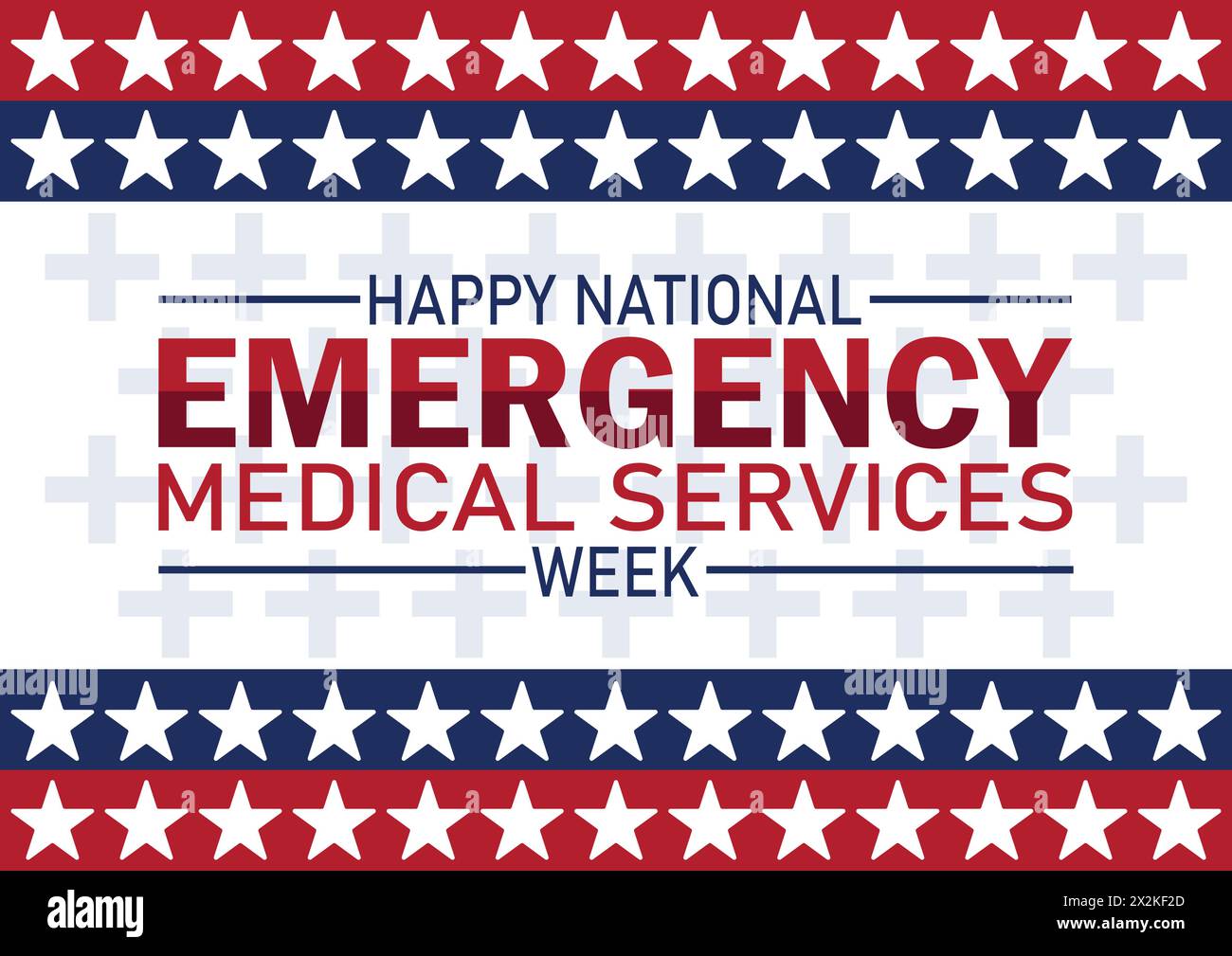 Happy National Emergency medical Services Week. Holiday concept. Template for background, banner ...