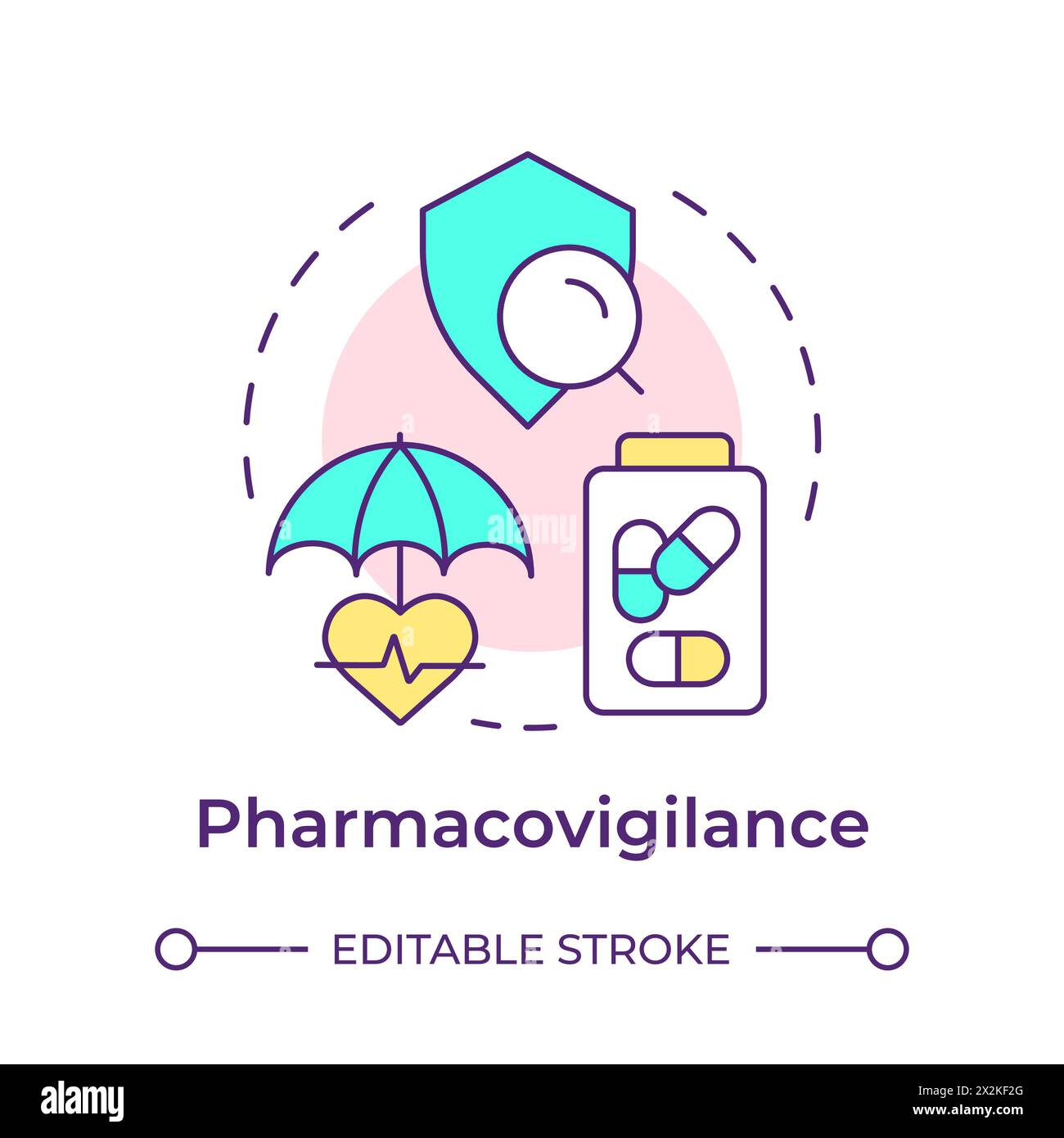 Pharmacovigilance multi color concept icon Stock Vector Image & Art - Alamy
