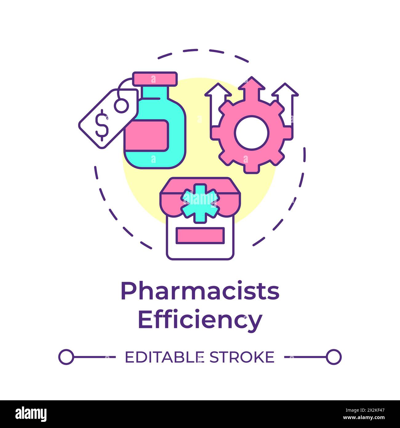 Pharmacists efficiency multi color concept icon Stock Vector Image & Art - Alamy