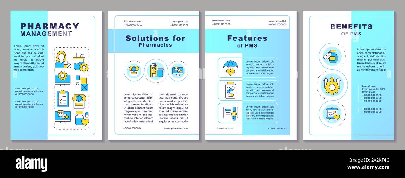 Pharmacy management system brochure template Stock Vector Image & Art ...