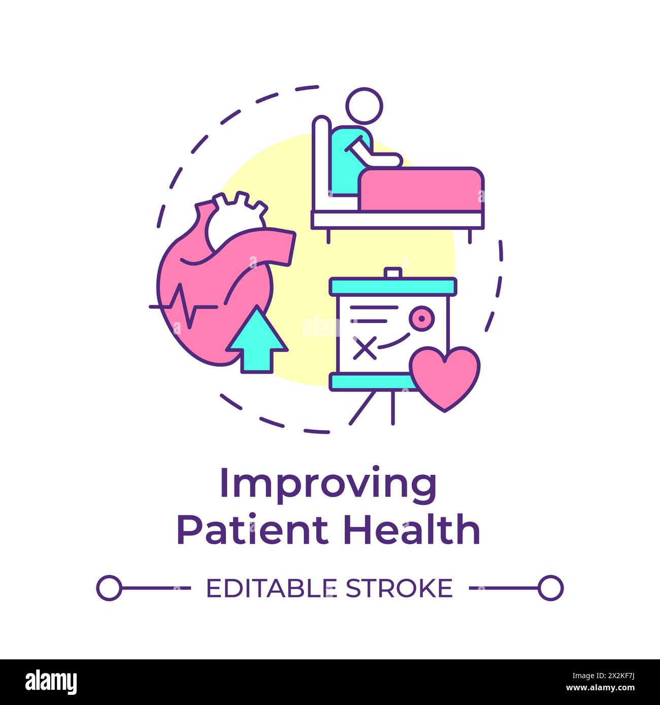 Improving patient health multi color concept icon Stock Vector Image ... Improving patient health multi color concept icon Stock Vector Image ...