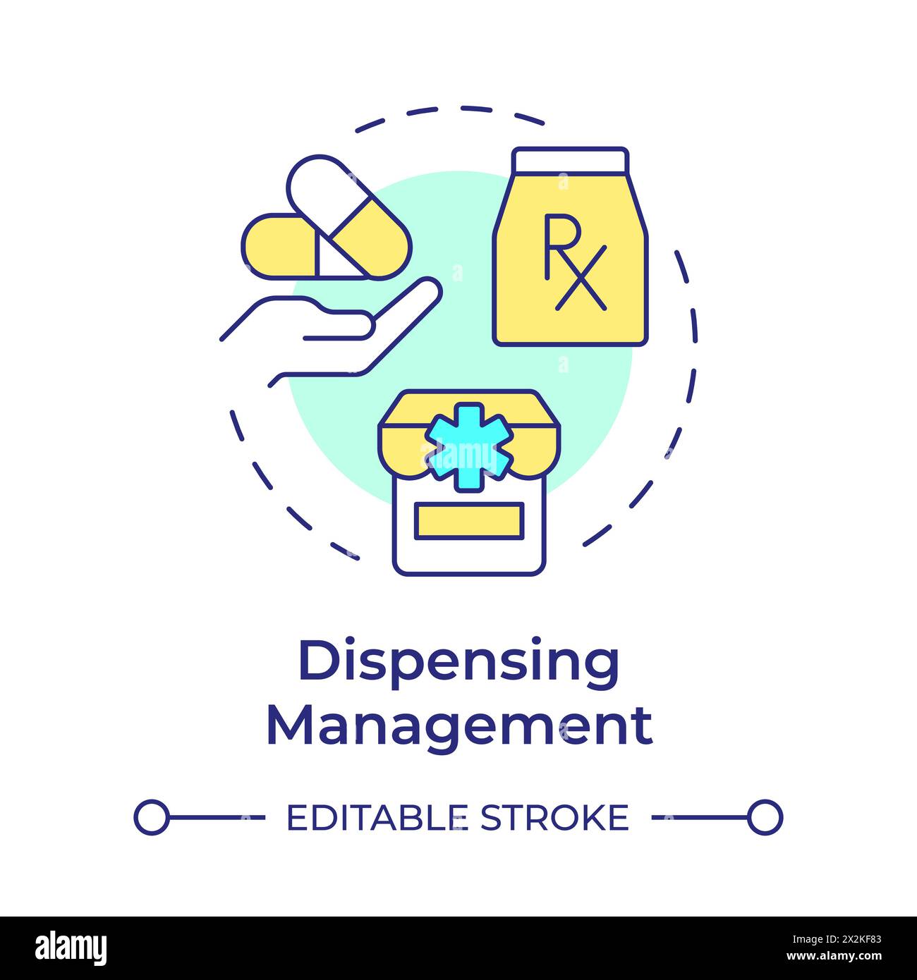 Dispensing management multi color concept icon Stock Vector Image & Art ...