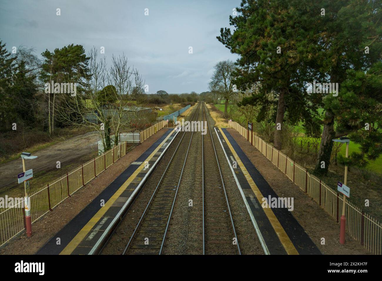 British Rail Network Rail passenger commuter railway station platform ...