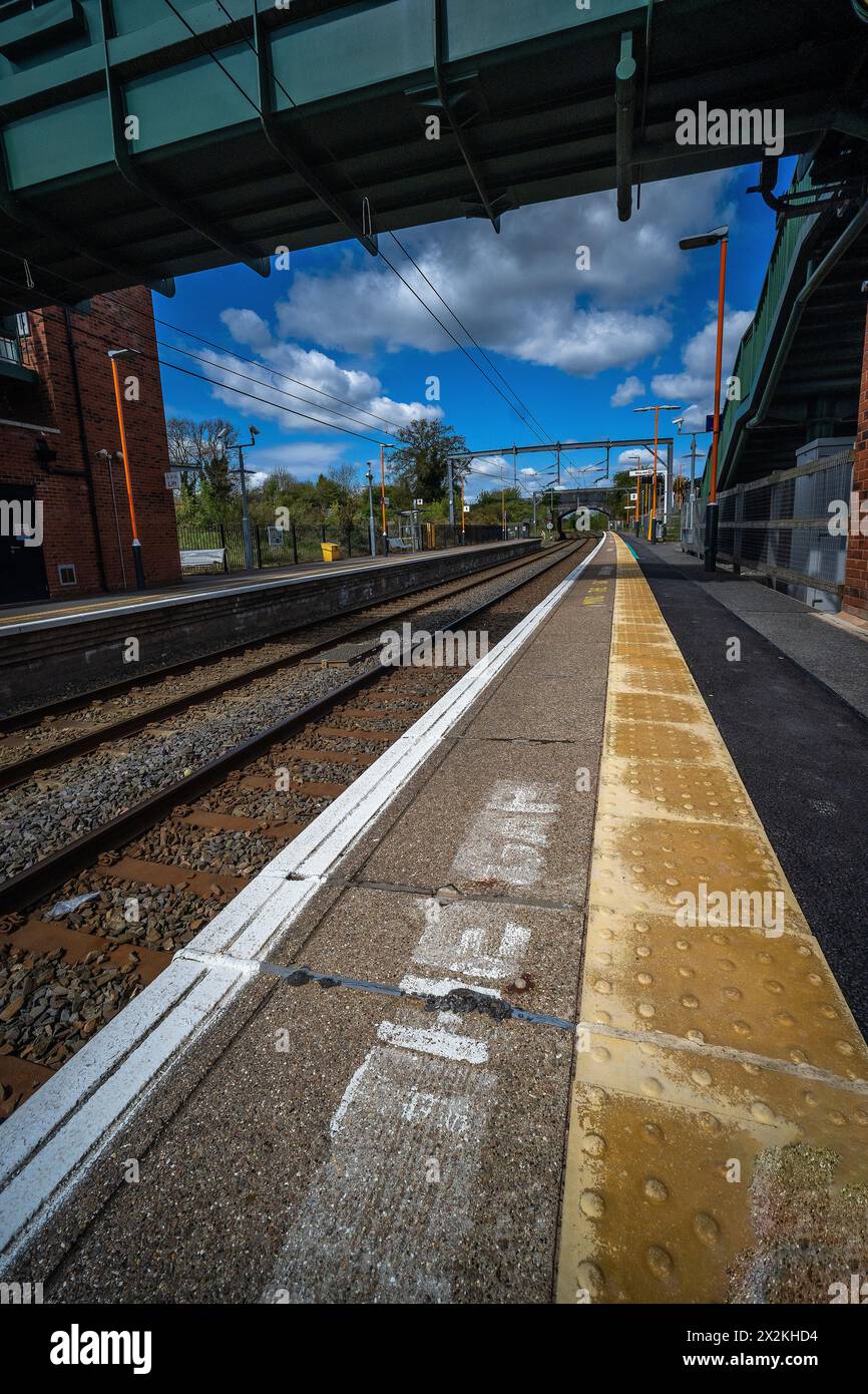 British Rail Network Rail passenger commuter railway station platform ...