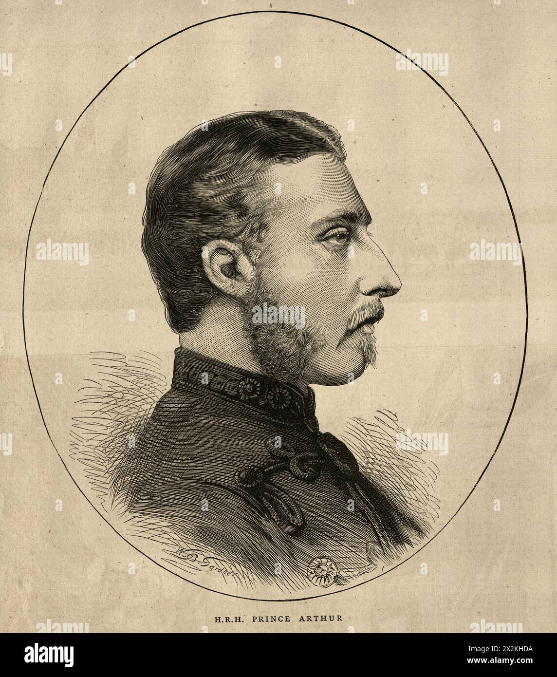 Old Victorian Portrait of Prince Arthur, Duke of Connaught and ...