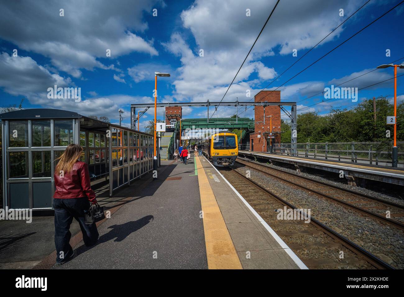 British Rail Network Rail passenger commuter railway station platform ...
