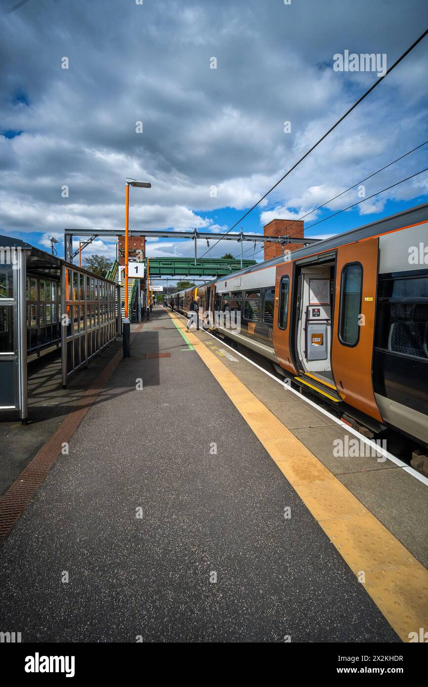 British Rail Network Rail passenger commuter railway station platform ...
