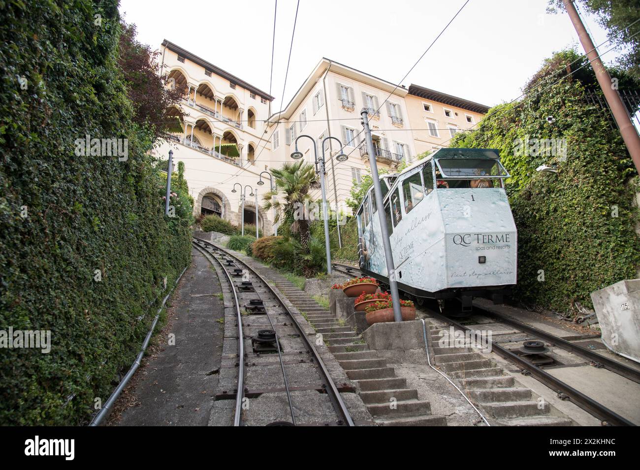 Bergamo upper town funicular upper station hi-res stock photography and ...