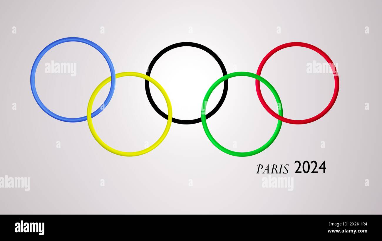 Olympics multicolored rings isolated on white 8k background ...