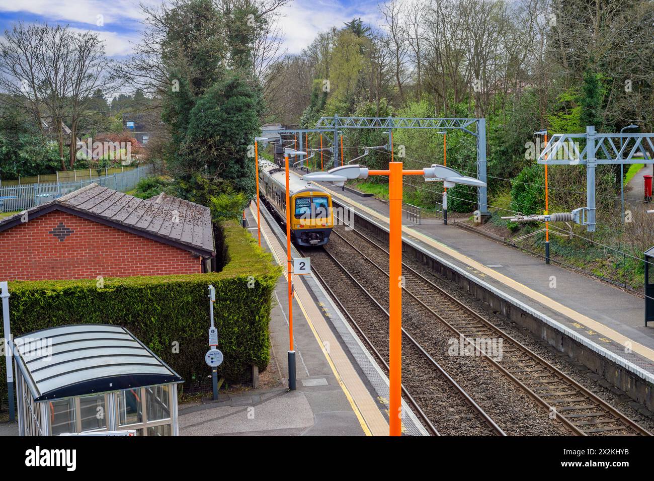 British Rail Network Rail passenger commuter railway station platform ...
