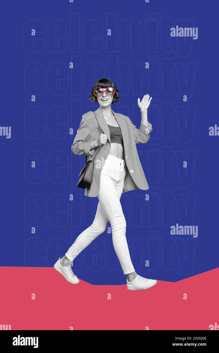 3D photo collage composite trend artwork sketch image of black white ...