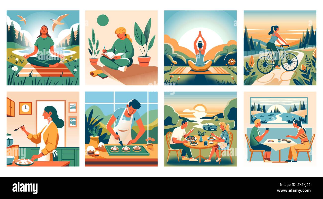 Collage healthy living hi-res stock photography and images - Alamy