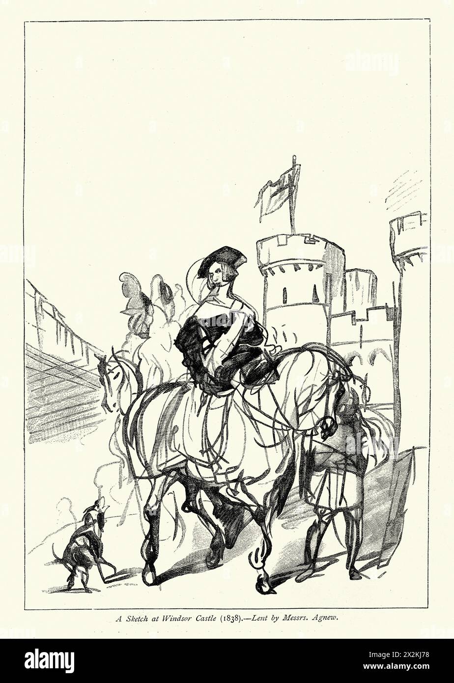 Vintage illustration of windsor castle hi-res stock photography and ...