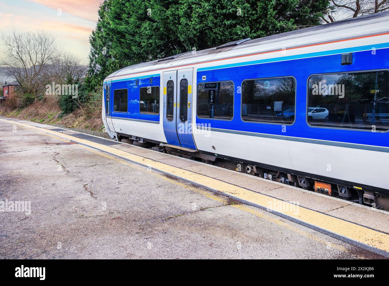 British Rail Network Rail passenger commuter railway station platform ...